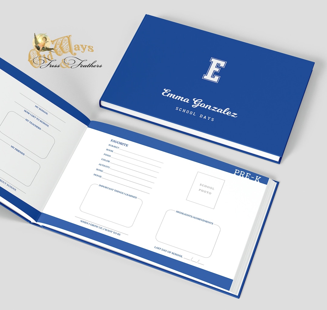 School Years Memory Photo Book With Prompted Pages - Grades Pre-k Thru ...