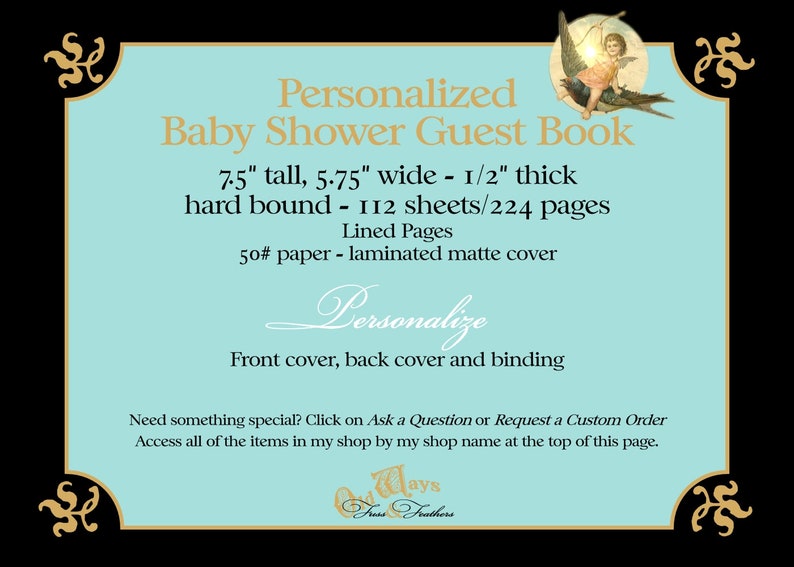 Royal Princess Baby Shower Guest Book - Personalized Wishes for Baby ...
