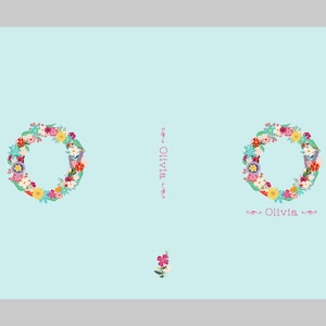 Flower Monogram Journal - Personalized With Name in Aqua or White ...