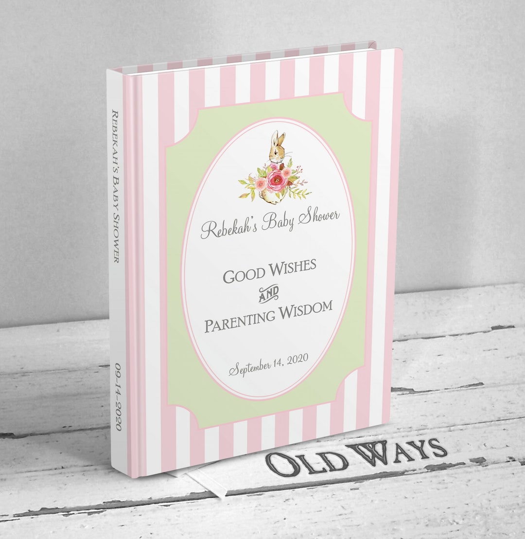 Peter Rabbit Baby Girl Shower Guest Book Personalized Pink - Etsy