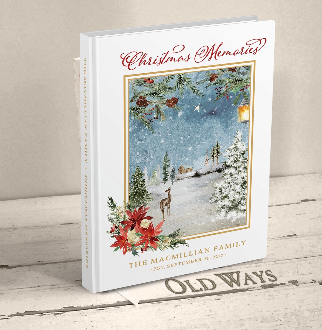 Personalized Christmas Memories Book Rustic Christmas Family Keepsake ...