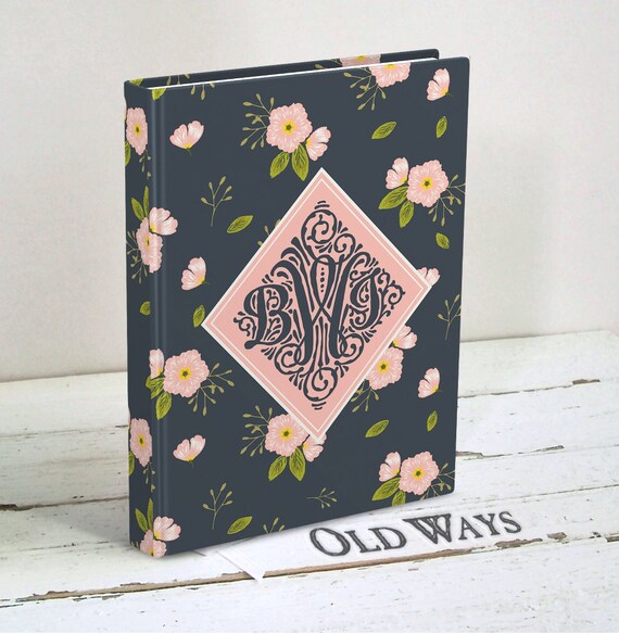 Floral Journal Personalized with Monogram Lined Journal | Etsy