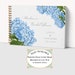 Blue Hydrangea Bridal Shower Guest Book Advice and Wishes - Etsy