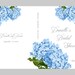 Blue Hydrangea Bridal Shower Guest Book Advice and Wishes - Etsy