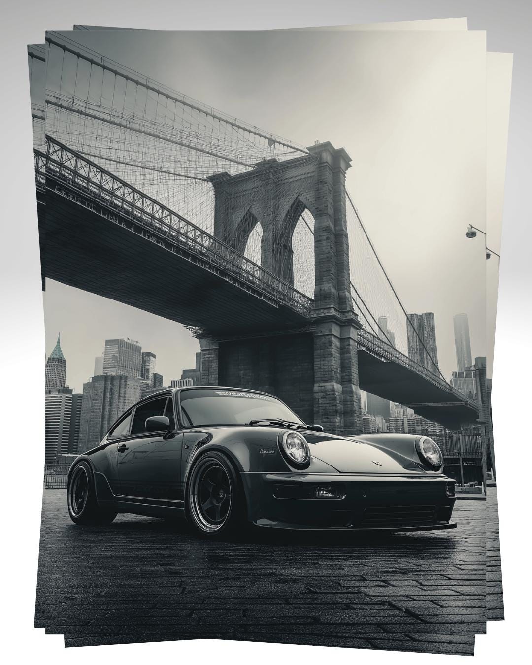 Porsche 911 G Model Print – Black and White New York Wall Art I Men ...