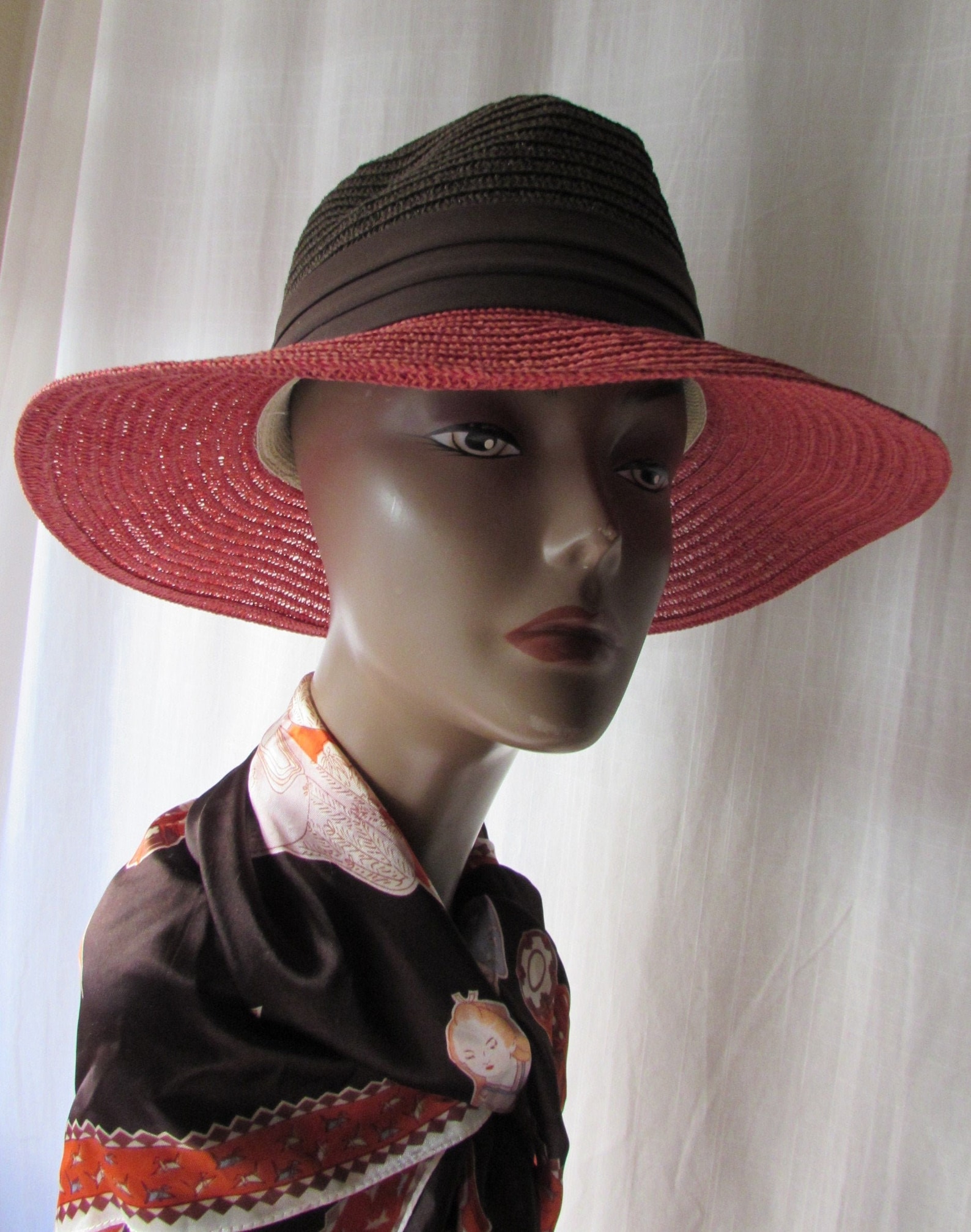 Hat Fedora Orange Brown Fedora Santa Barbara Hat Company Made in ...