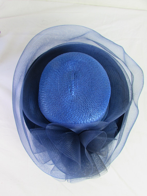 Womans Formal Royal Blue Hat/Church/Photo Shoot/Stage… - Gem