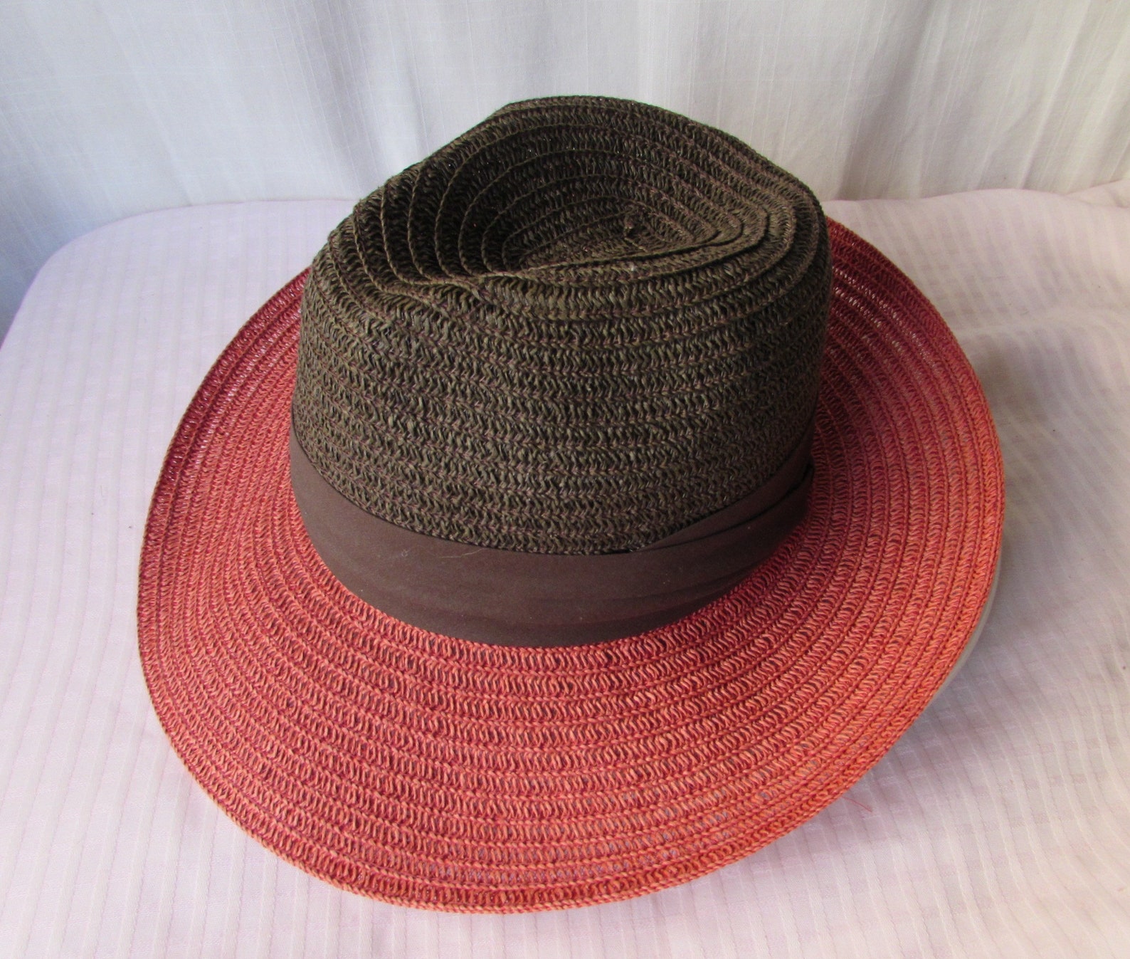 Hat Fedora Orange Brown Fedora Santa Barbara Hat Company Made - Etsy