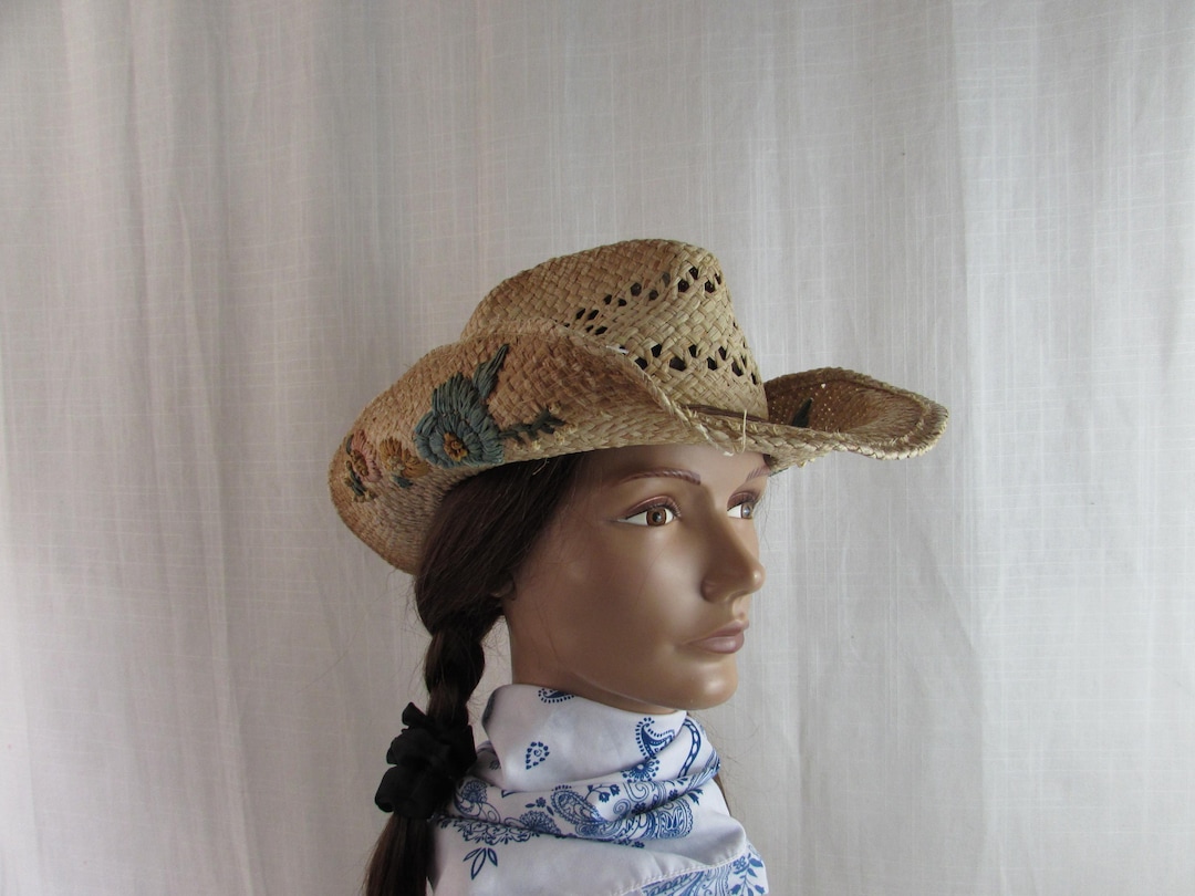 WESTERN COWBOY HAT Scala Adjustable Draw String Adjusts to Your Head - Etsy
