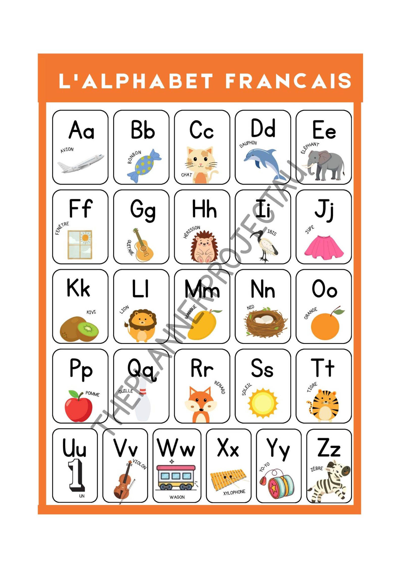 French Alphabet Poster | Early Learning, FSL (digital Download A4 PDF ...