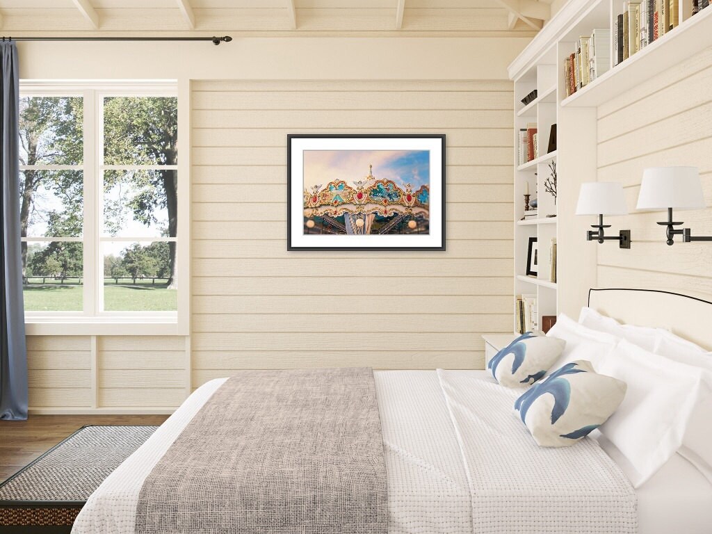 Paris Carousel Carnival Nursery Wall Art Dreamy Vintage Parisian Merry ...