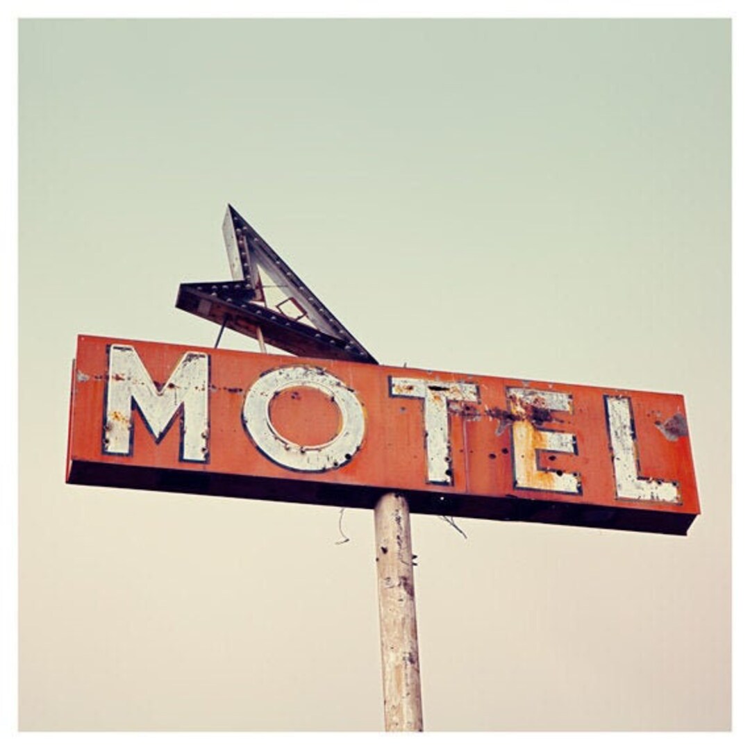 Retro Roadside Route 66 Motel Sign Photography Print, Albuquerque Neon ...