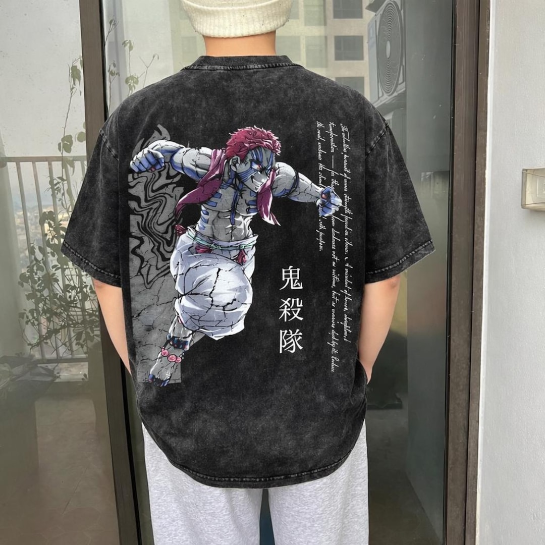 Akaza T-shirt Upper Rank 3, Demon Slayer Anime Manga Tee, Vintage ...