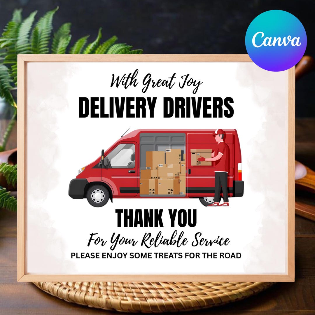 Thank You Delivery Drivers Sign, Take a Treat Snack Station, DIY Text ...