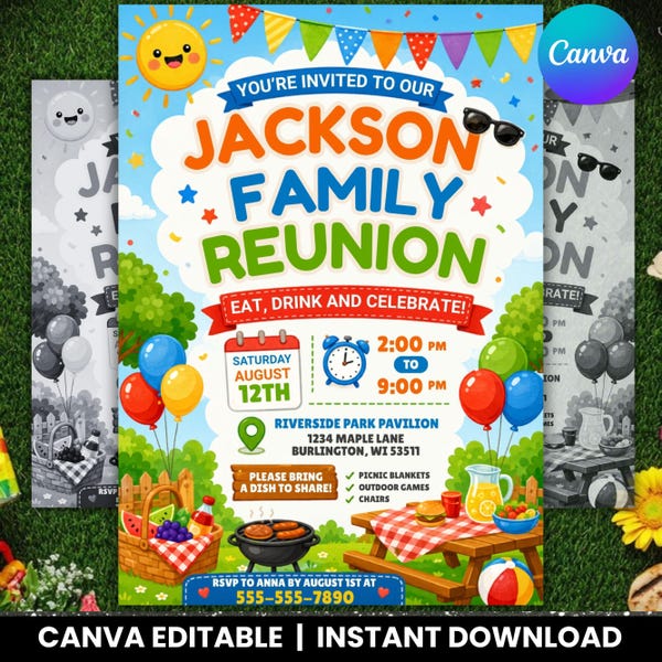 Family Reunion Flyer - Etsy