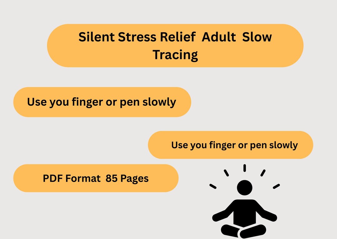 Stress Relief Tracing Printable for Adults – Silent Slow Tracing ...