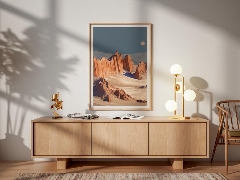 Valley of the Moon Poster - Chile Wall Art - Atacama Desert Print ...
