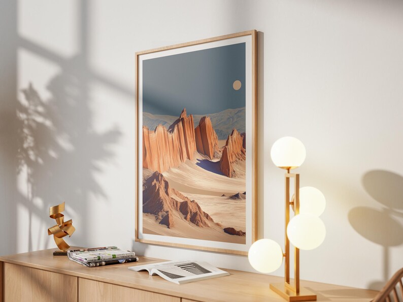 Valley of the Moon Poster - Chile Wall Art - Atacama Desert Print ...