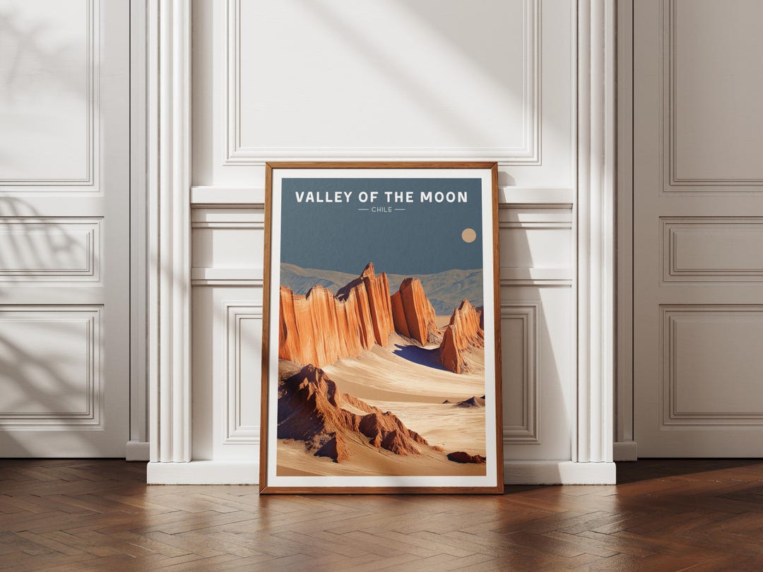 Valley of the Moon Poster - Chile Wall Art - Atacama Desert Print ...