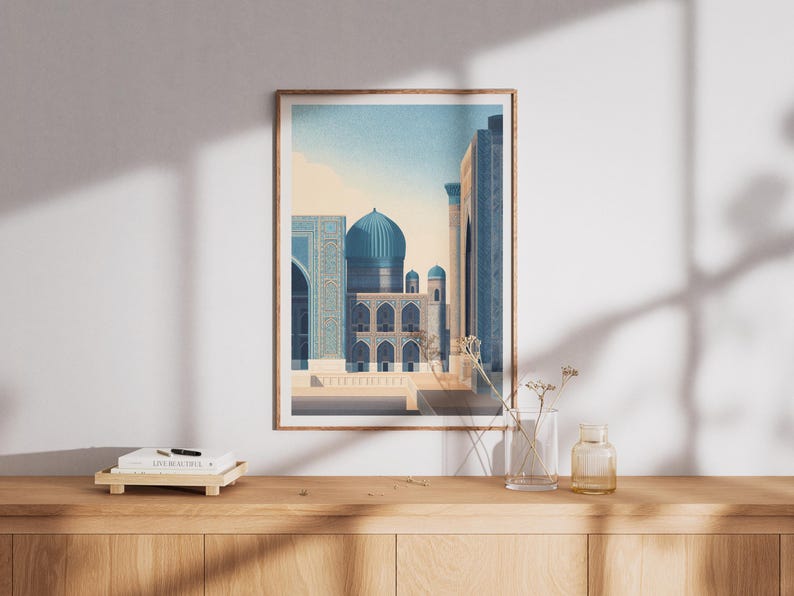 Registan Square Poster - Uzbekistan Wall Art - Samarkand Architecture ...