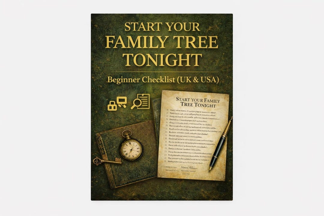 How to Start a Family Tree | Family Tree Research Checklist UK & USA ...