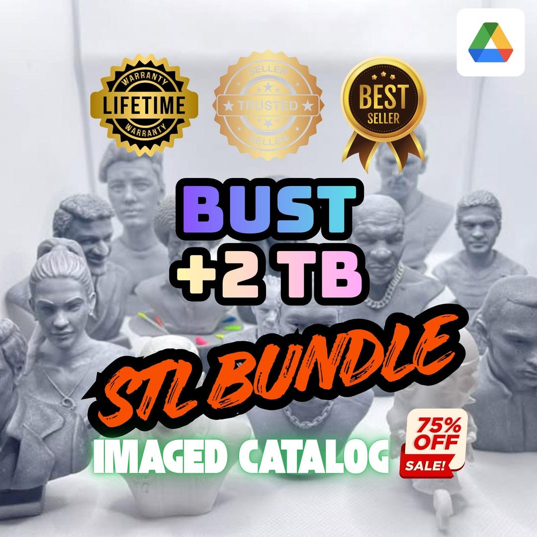 2 TB Bust STL Bundle – Portrait Busts for Display & Painting - Etsy