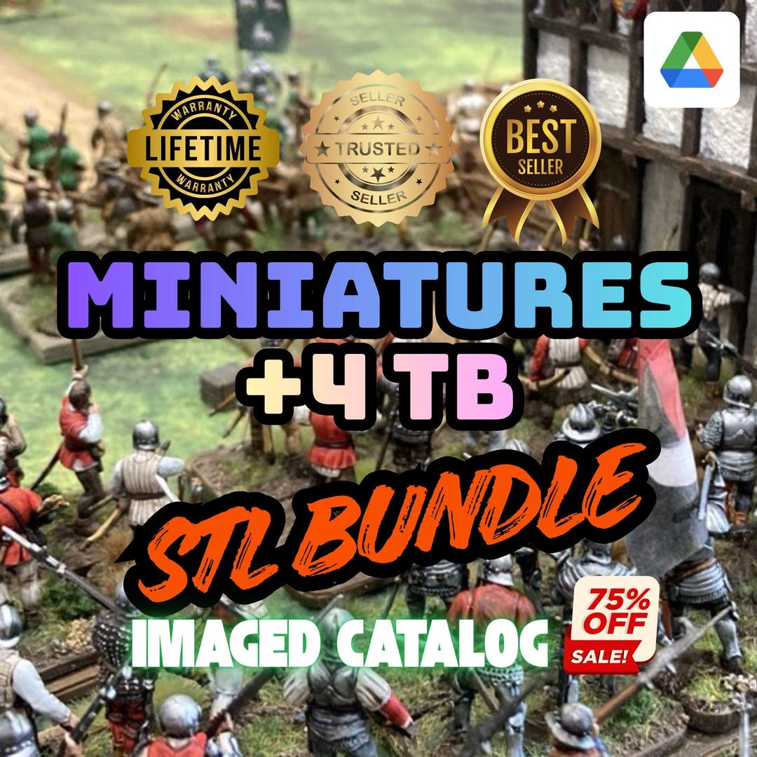 4 TB Miniatures STL Bundle – 3D Printable Tabletop Figures & Terrain - Etsy