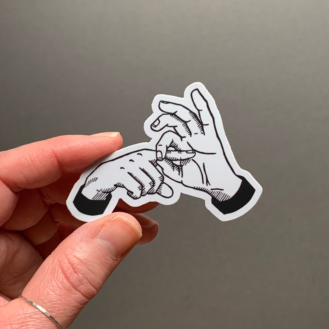 Hand Gesture Vinyl Die Cut Sticker Funny/rude Sticker - Etsy