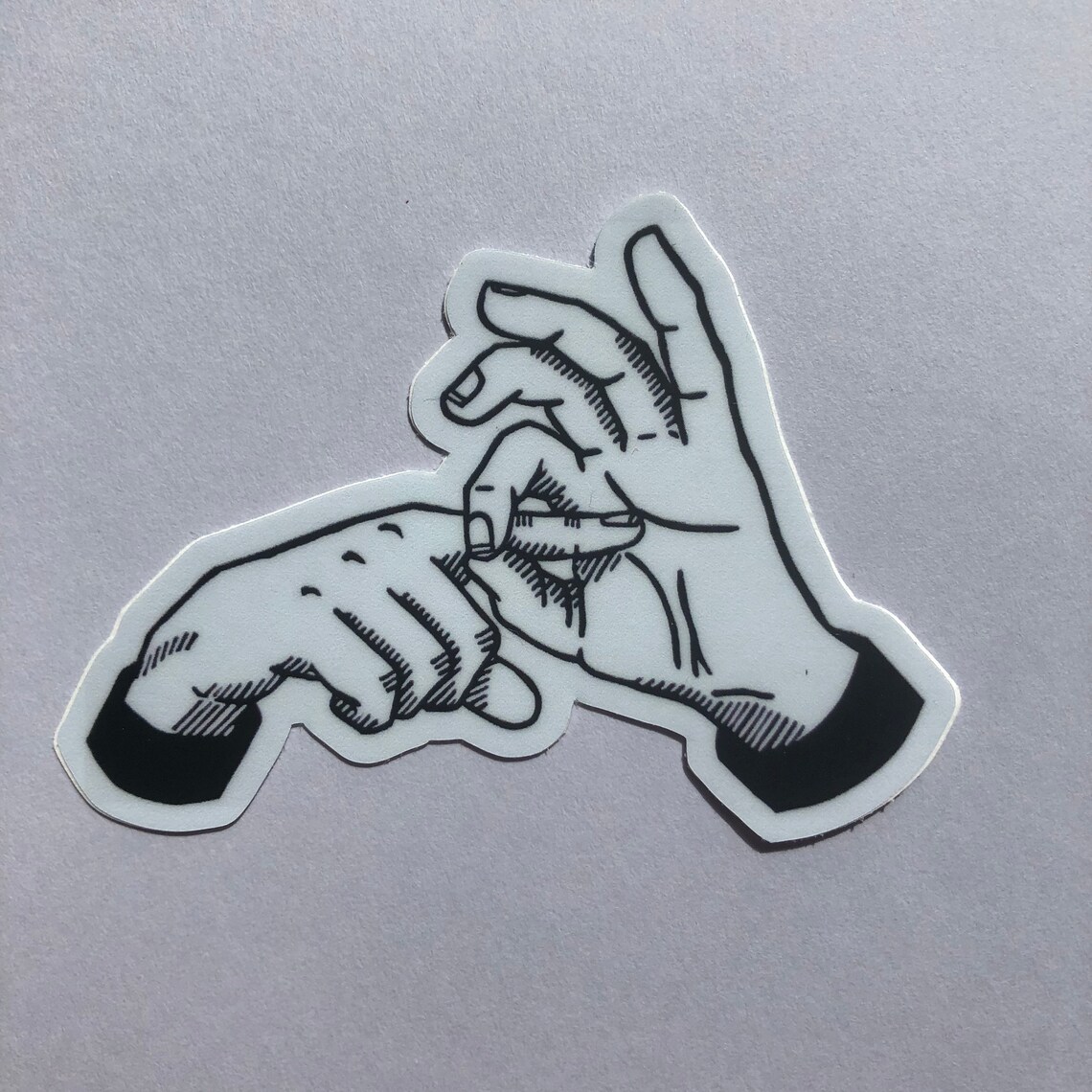 Hand Gesture Vinyl Die Cut Sticker Funny/Rude Hand Gesture | Etsy