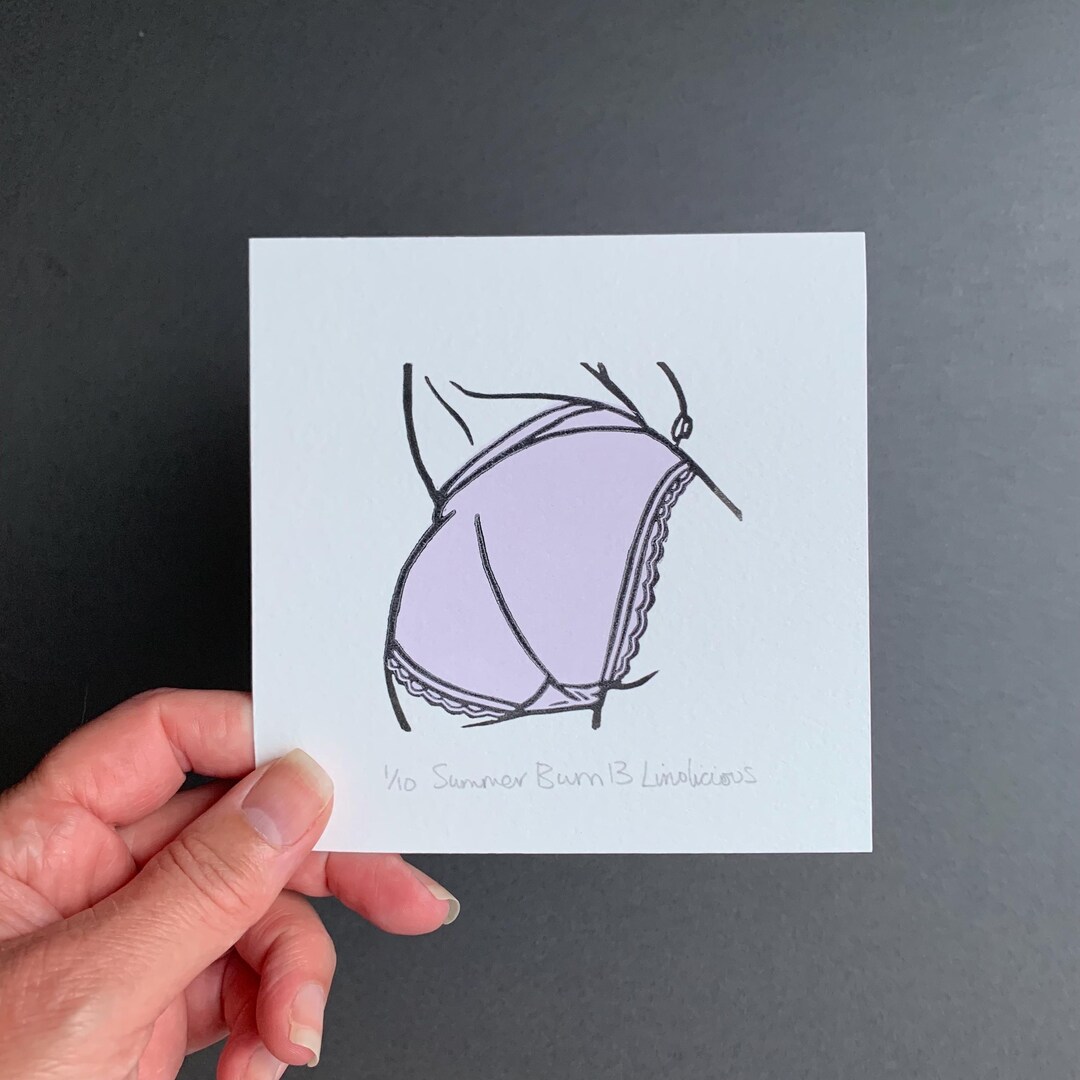 Linocut Print | Summer Bum 13 - Etsy