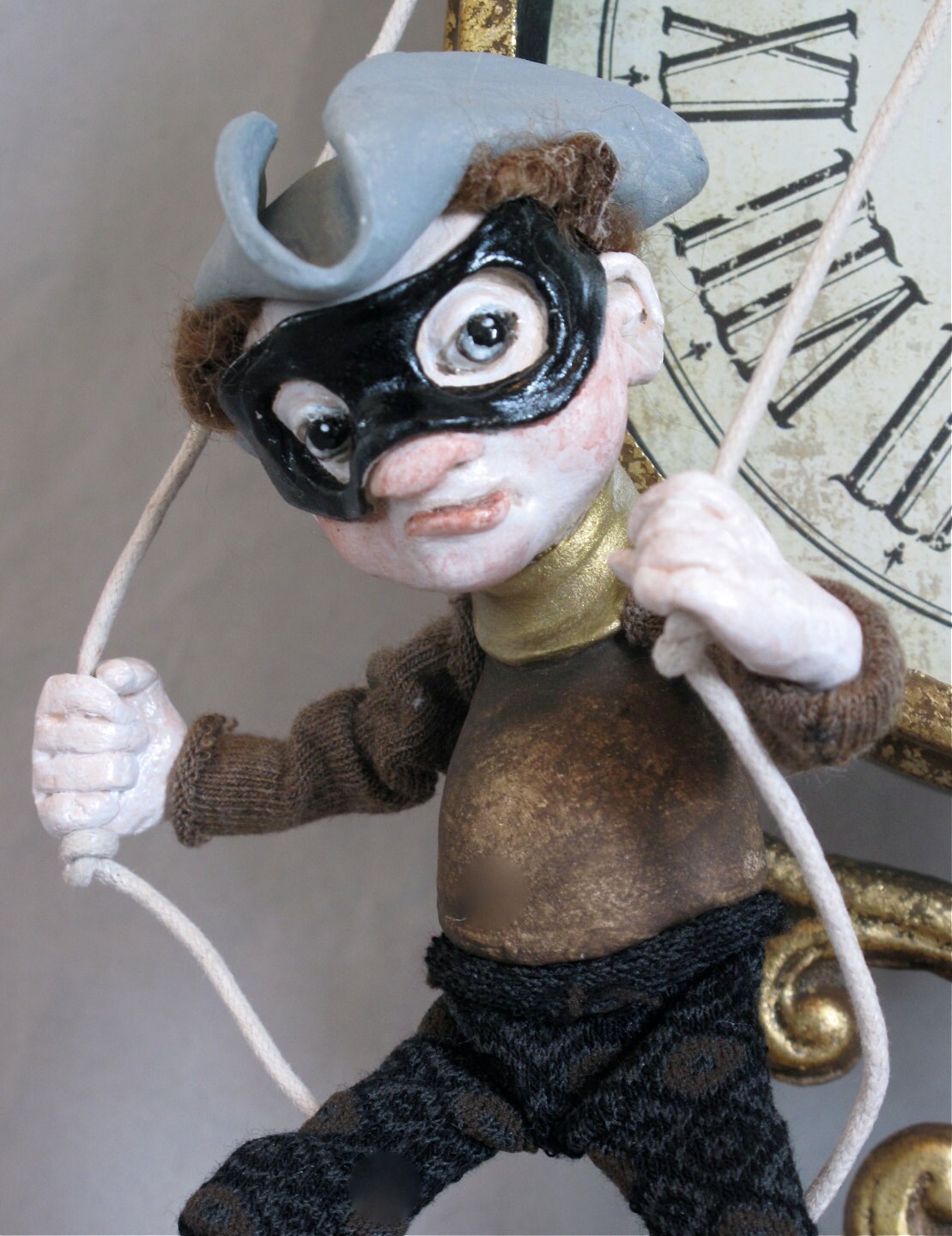 Time Bandits-clock With Sculpted Dolls/figures - Etsy