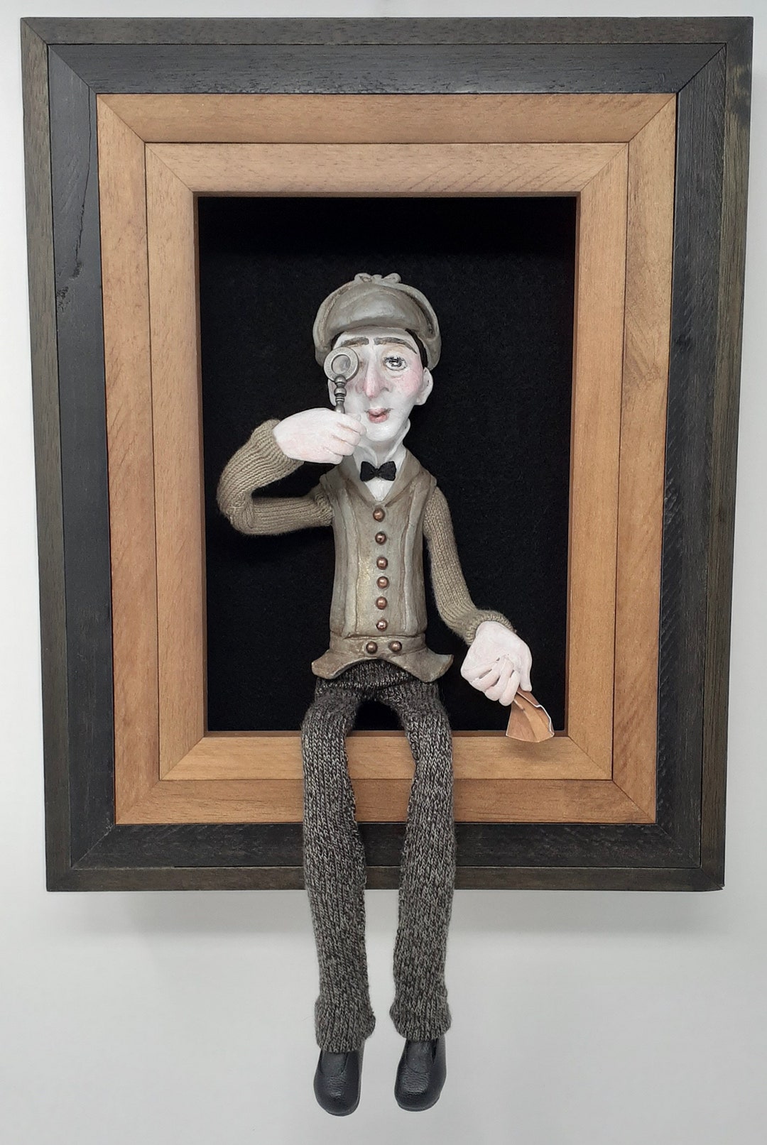 Sherlock Holmes Figure/doll in Shadowbox - Etsy