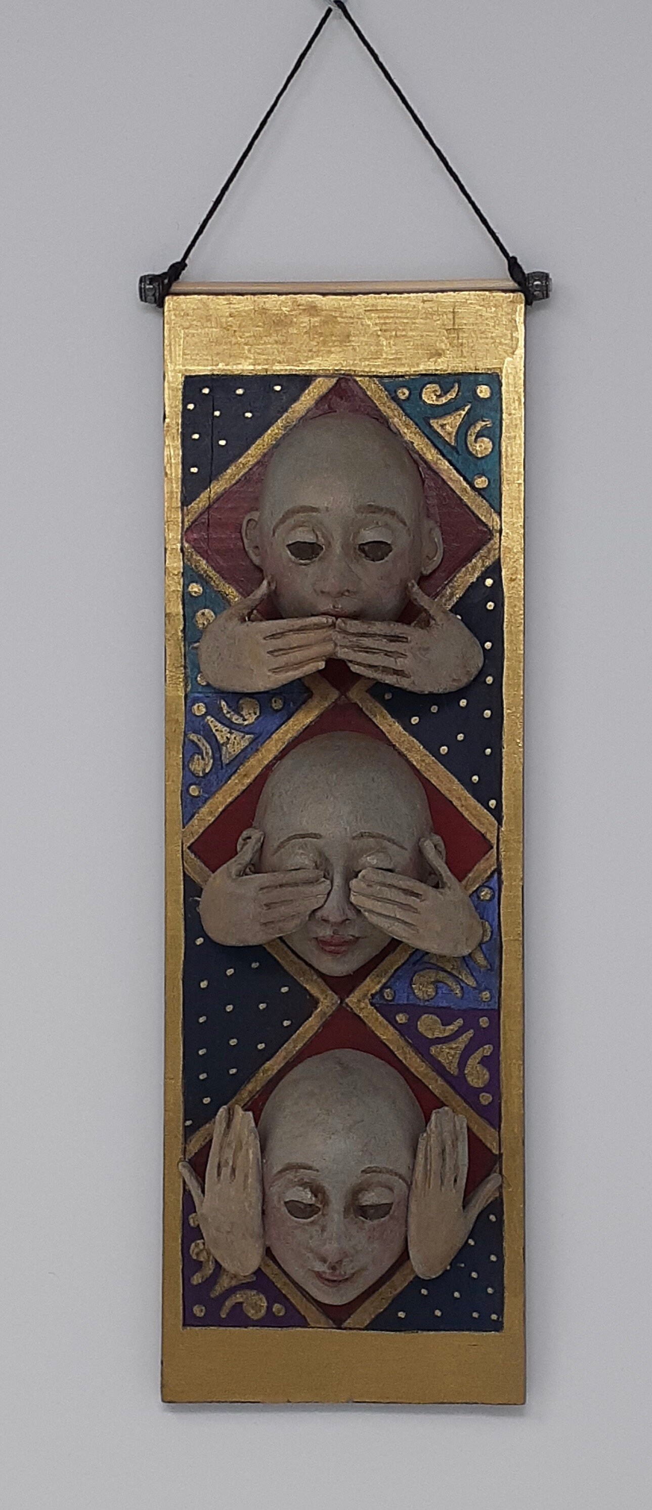 Hear No Evil, See No Evil, Speak No Evil Masks Wall Hanging - Etsy
