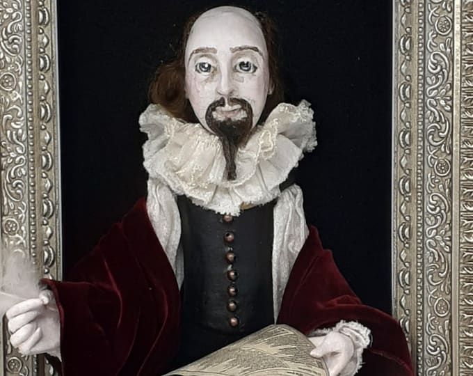 Shakespearesculpted Figure/doll in Shadowbox - Etsy