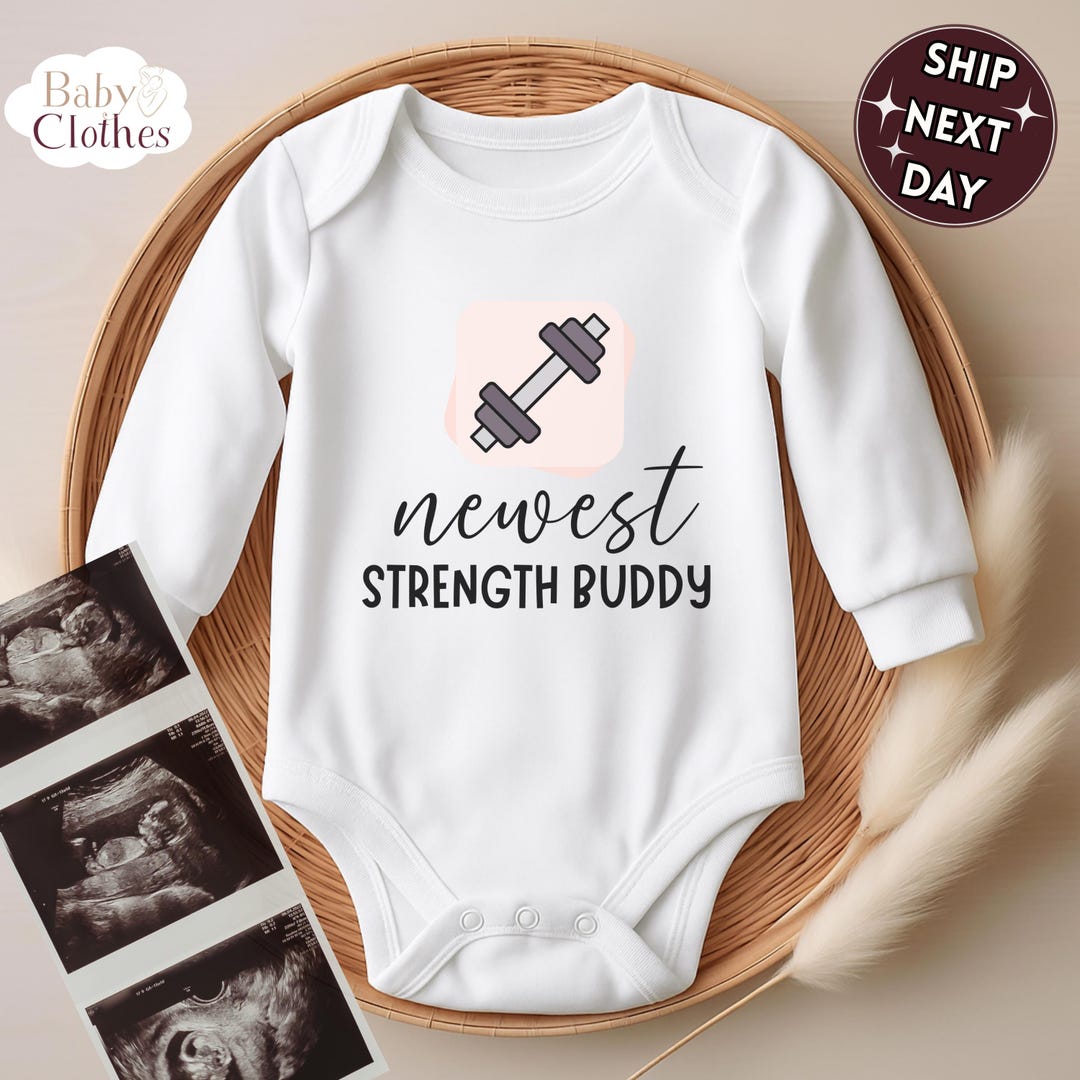 Newest Strength Buddy Baby Bodysuit, Cute Strength Baby Outfit, Baby ...
