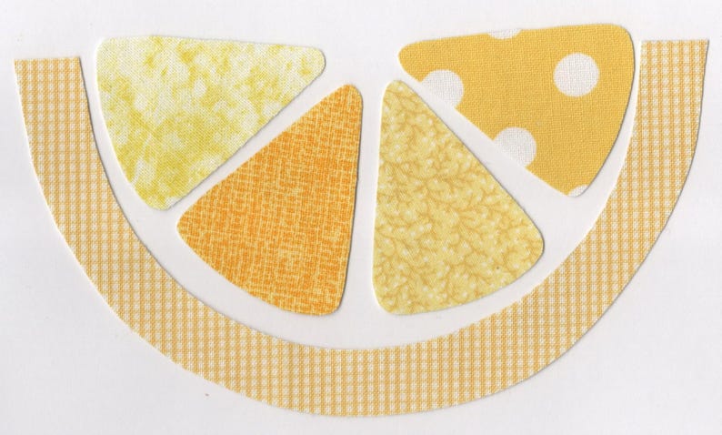 Citrus Sliced Fruit Fabric Iron on Applique ~ NO SEW ~ DIY ~ Orange ...