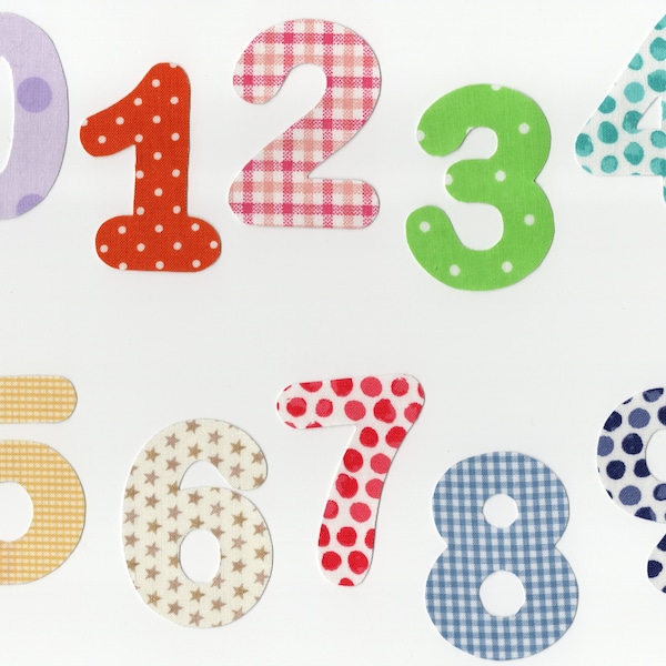 Fabric Iron on Number - Etsy