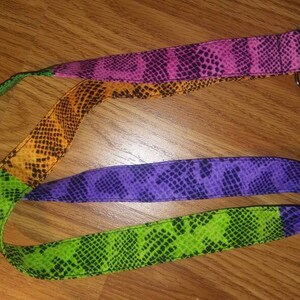 Pink Orange Purple Green Snake Skin/scales Print Cotton - Etsy