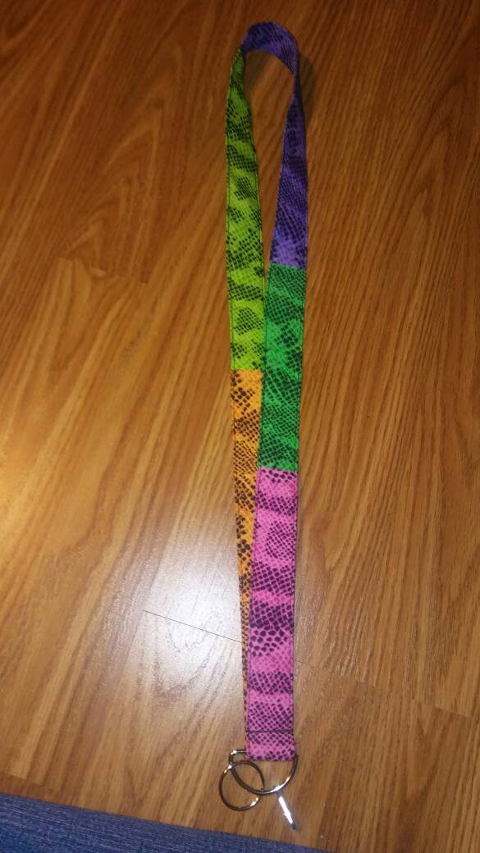 Pink Orange Purple Green Snake Skin/scales Print Cotton - Etsy