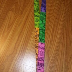 Pink Orange Purple Green Snake Skin/scales Print Cotton - Etsy