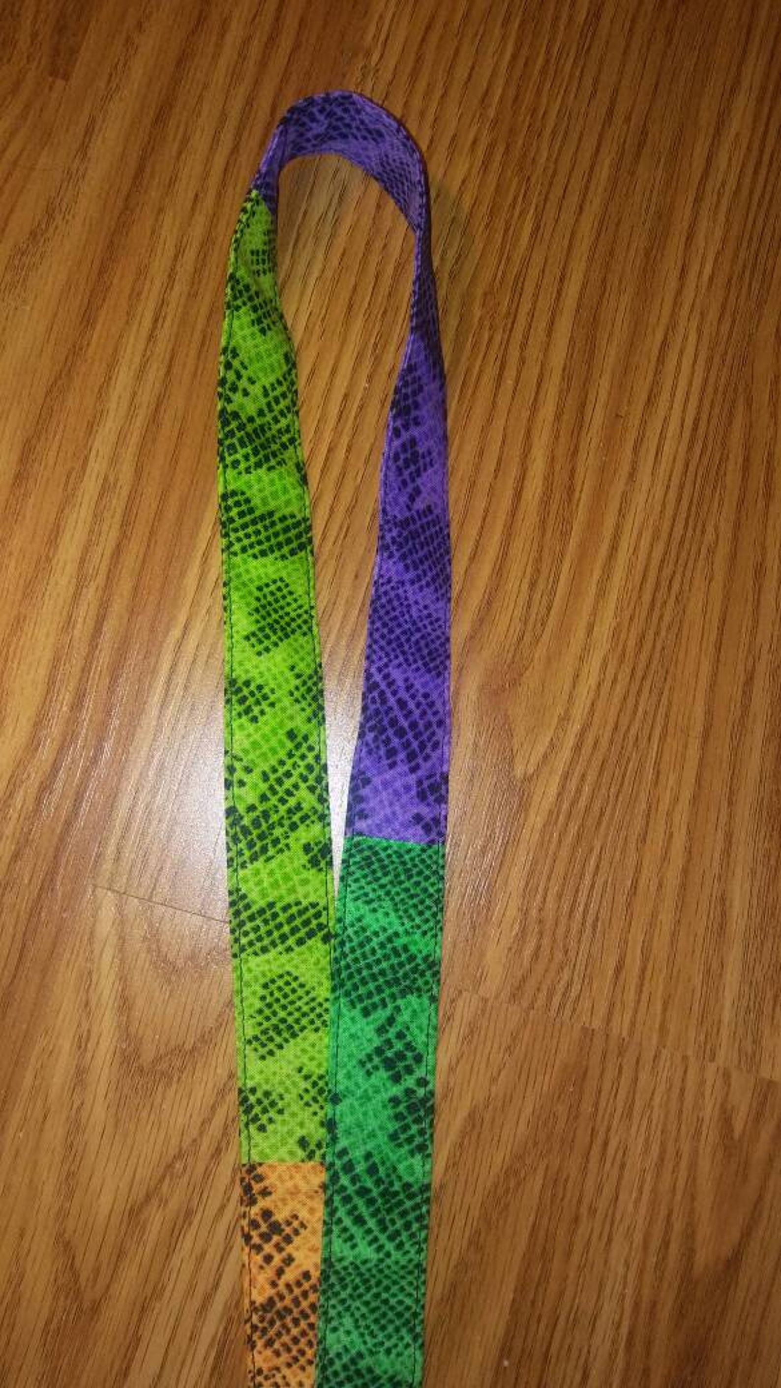 Pink Orange Purple Green Snake Skin/scales Print Cotton - Etsy