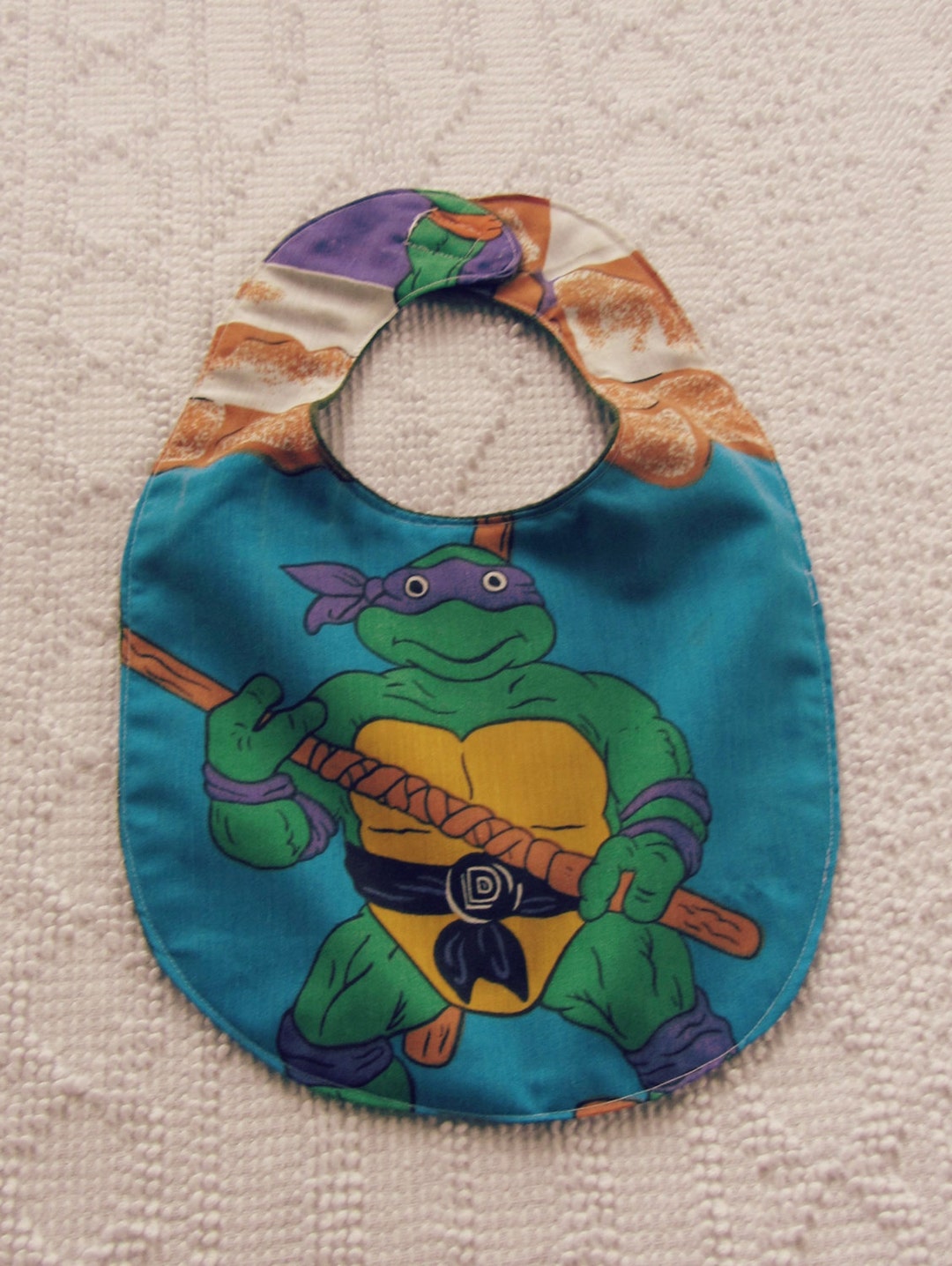 Ninja Turtles Bib, Donatello, Vintage TMNT Bib, Teenage Mutant ...