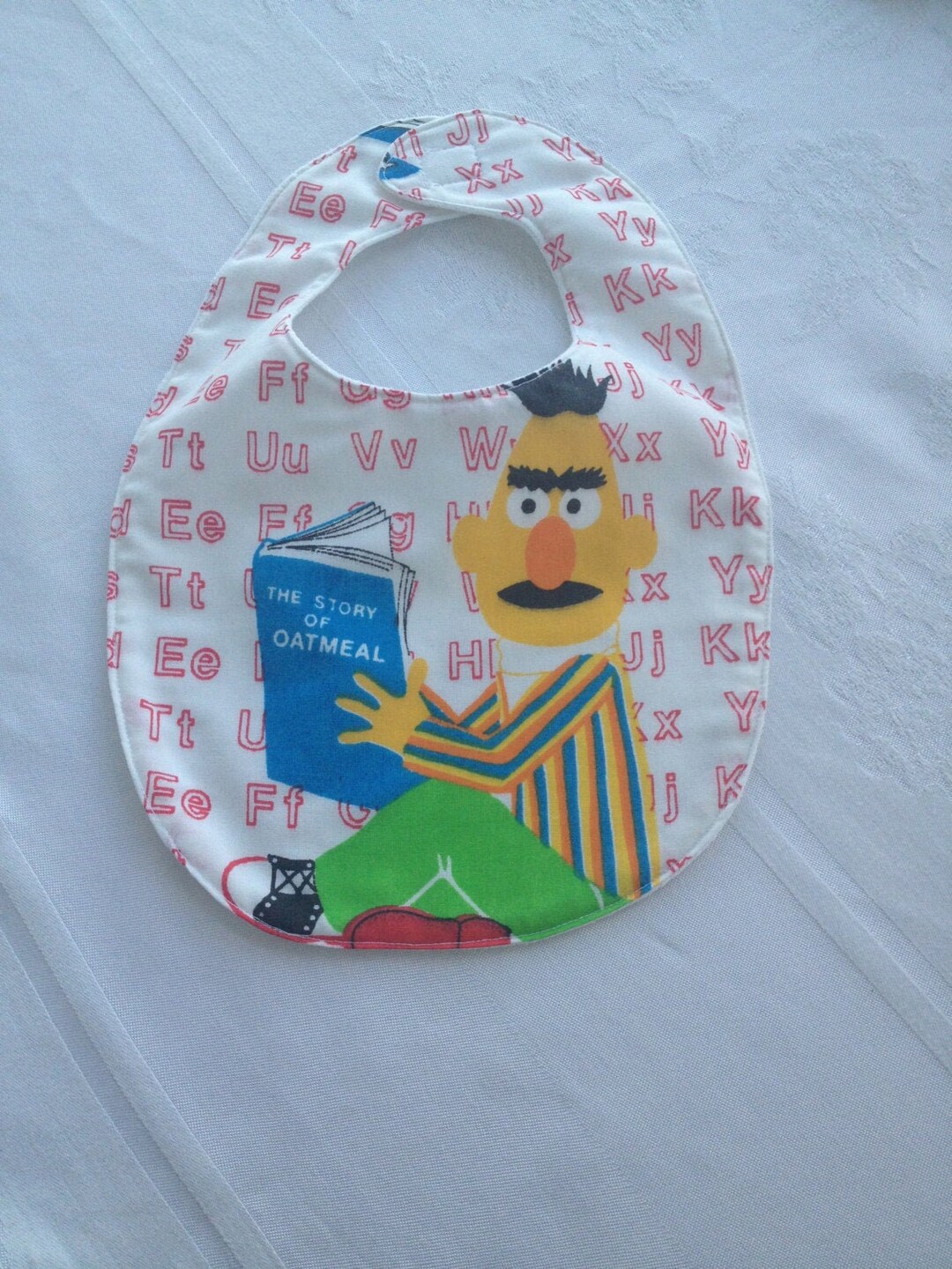 Sesame Street Bert Bib, the Story of Oatmeal, Baby Handmade Vintage ...