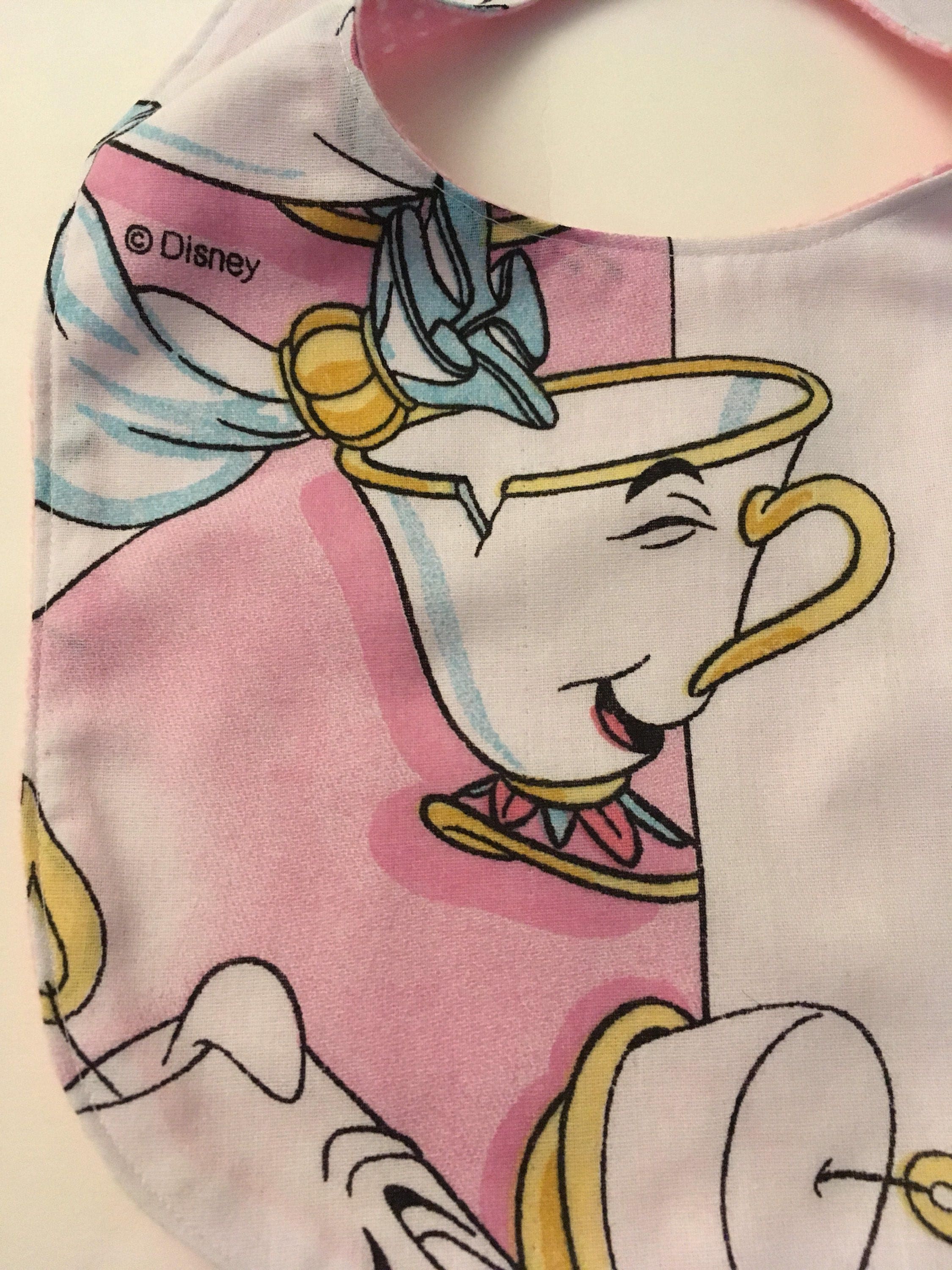 Beauty and the Beast Bib, Vintage Disney, Chip Bib, Mrs. Potts Kid ...