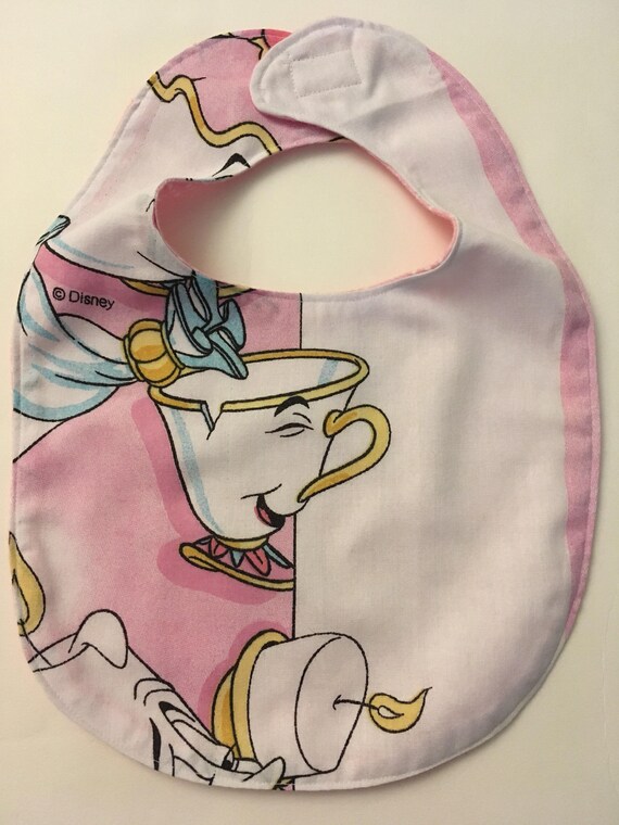 Beauty and the Beast Bib Vintage Disney Chip Bib Mrs. Potts - Etsy