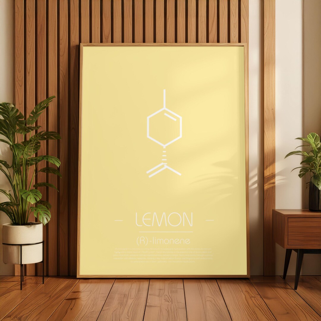 Lemon Molecule Poster | Chemical Structure Wall Art | Fragrance ...