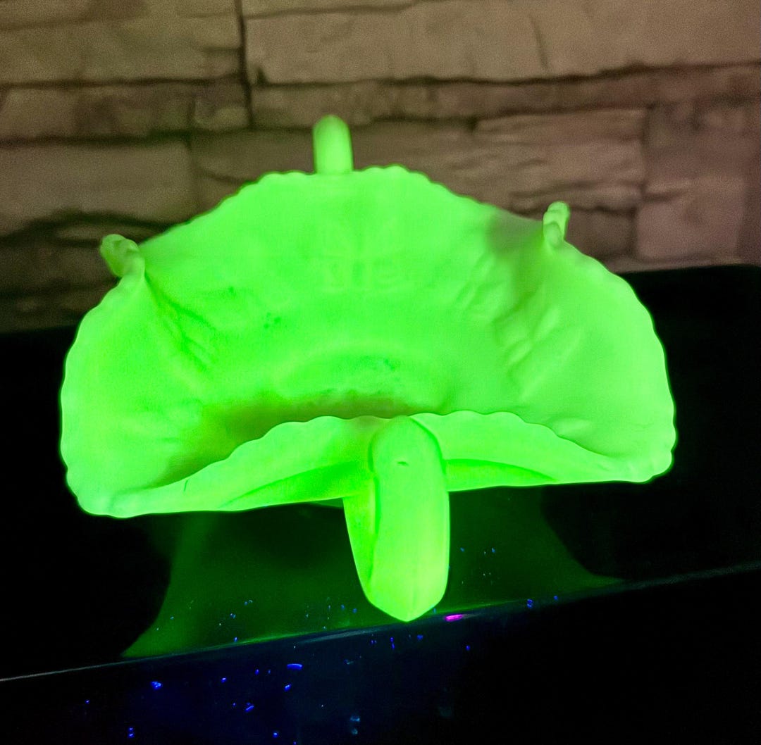 Uranium Fenton Butterfly Candy Dish - Etsy