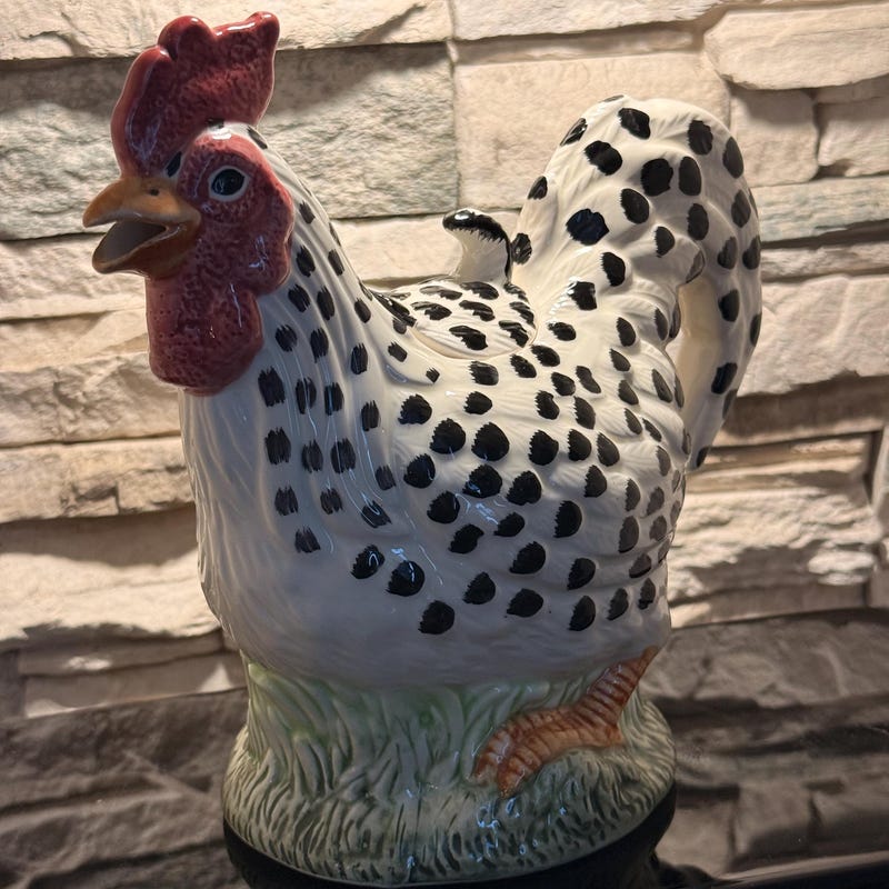 Rooster Glass Pitcher - Etsy