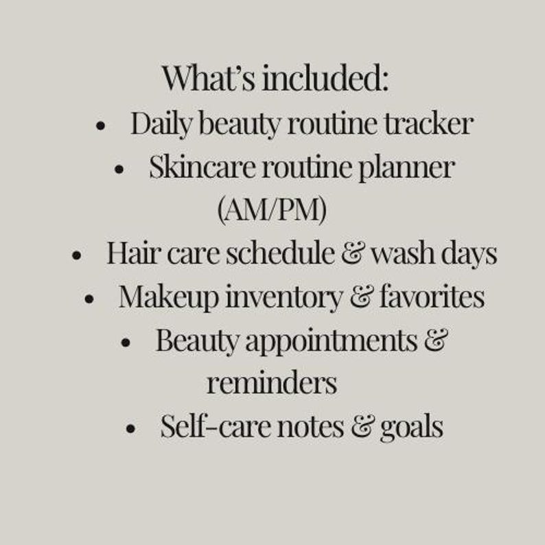 Beauty Planner Printable | Self Care Routine Planner | Skincare Hair ...