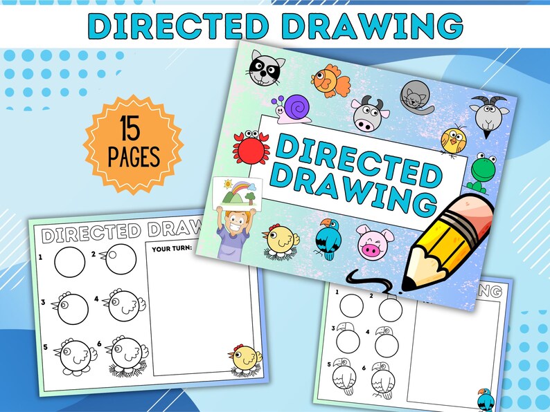 Directed Drawing Printable Activity for Kids Step by Step Drawing ...